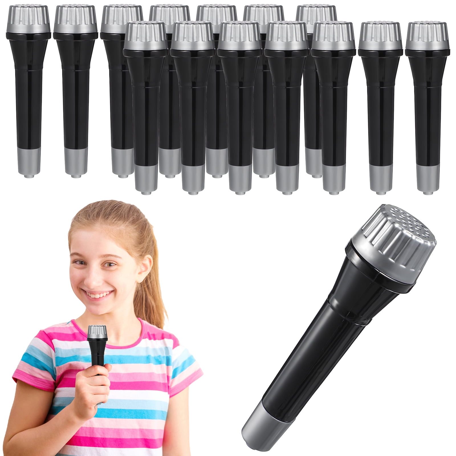 DIAEDGE 12 Pcs Fake Microphones Toy Microphone Kids Microphone Prop ...