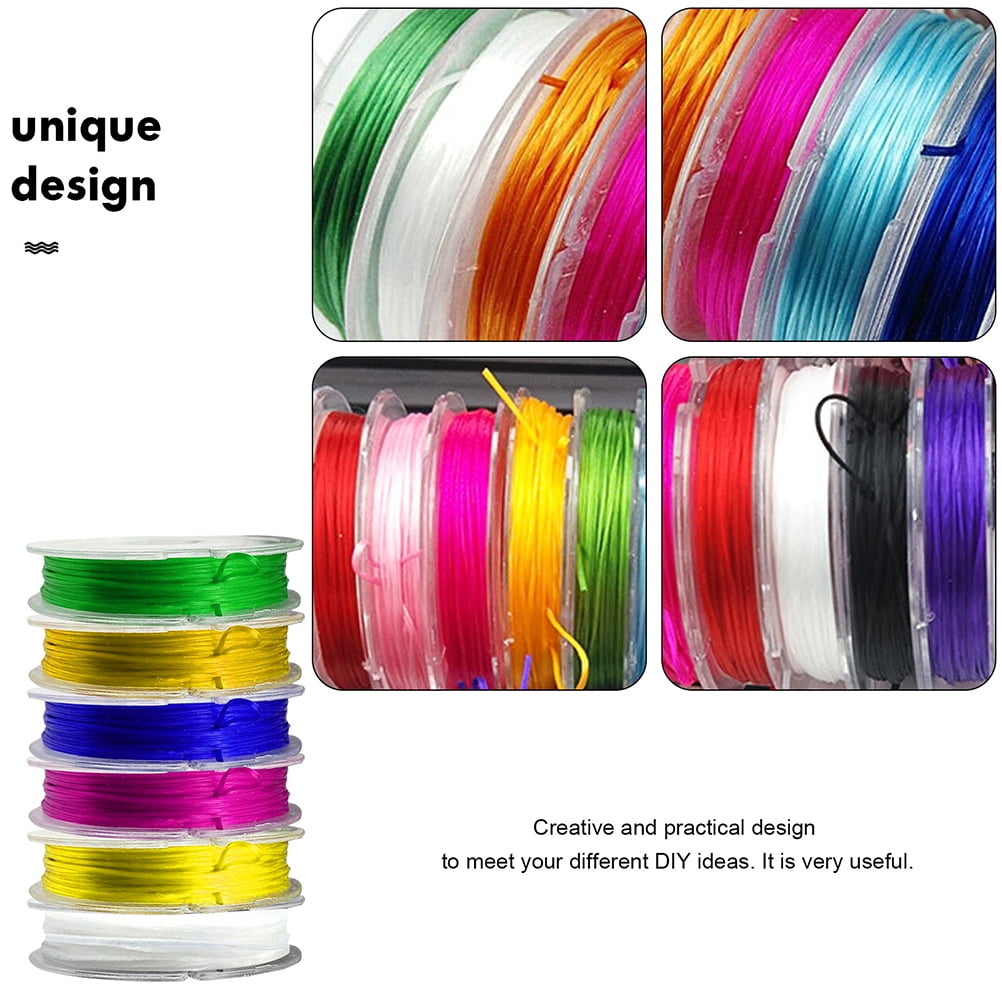 DIAEDGE 12 Rolls of Lanyard String Plastic String Lacing Cord Beads ...