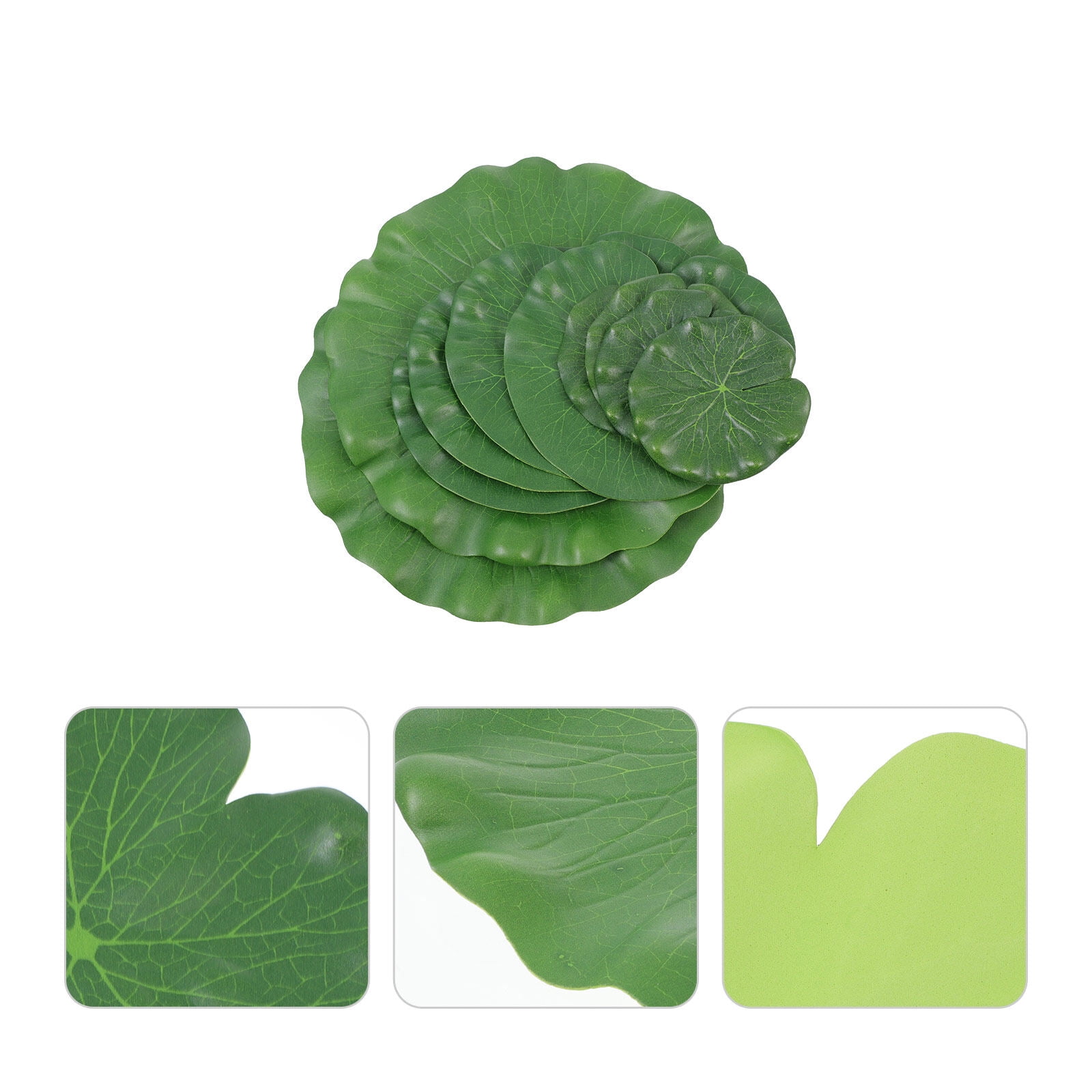 DIAEDGE 12PCS Artificial Lily Pads for Ponds Realistic Floating Lily ...