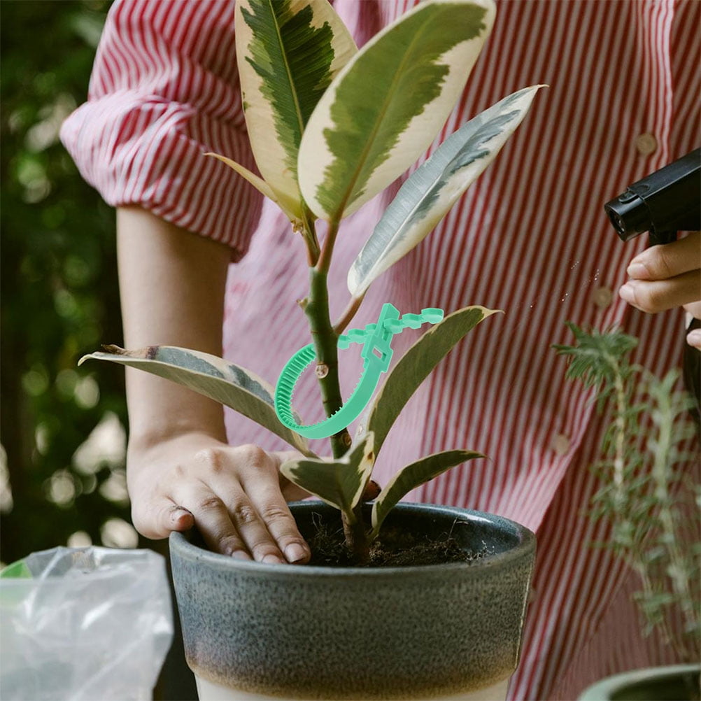 DIAEDGE 12pcs Adjustable Garden Plant Twist Ties Reusable Green Tree ...