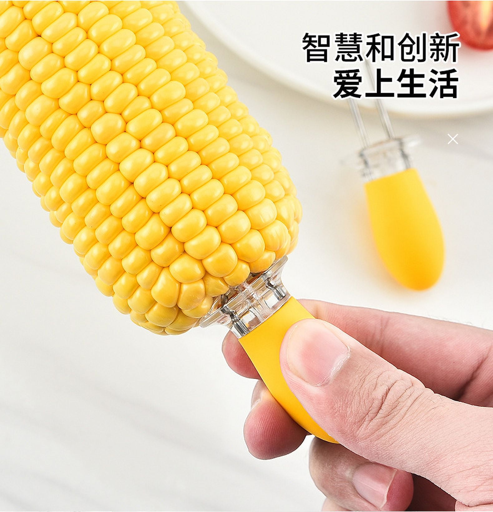 DIAEDGE 12pcs Compact Corn On The Cob Skewers Corn Cob Holders Set Corn ...
