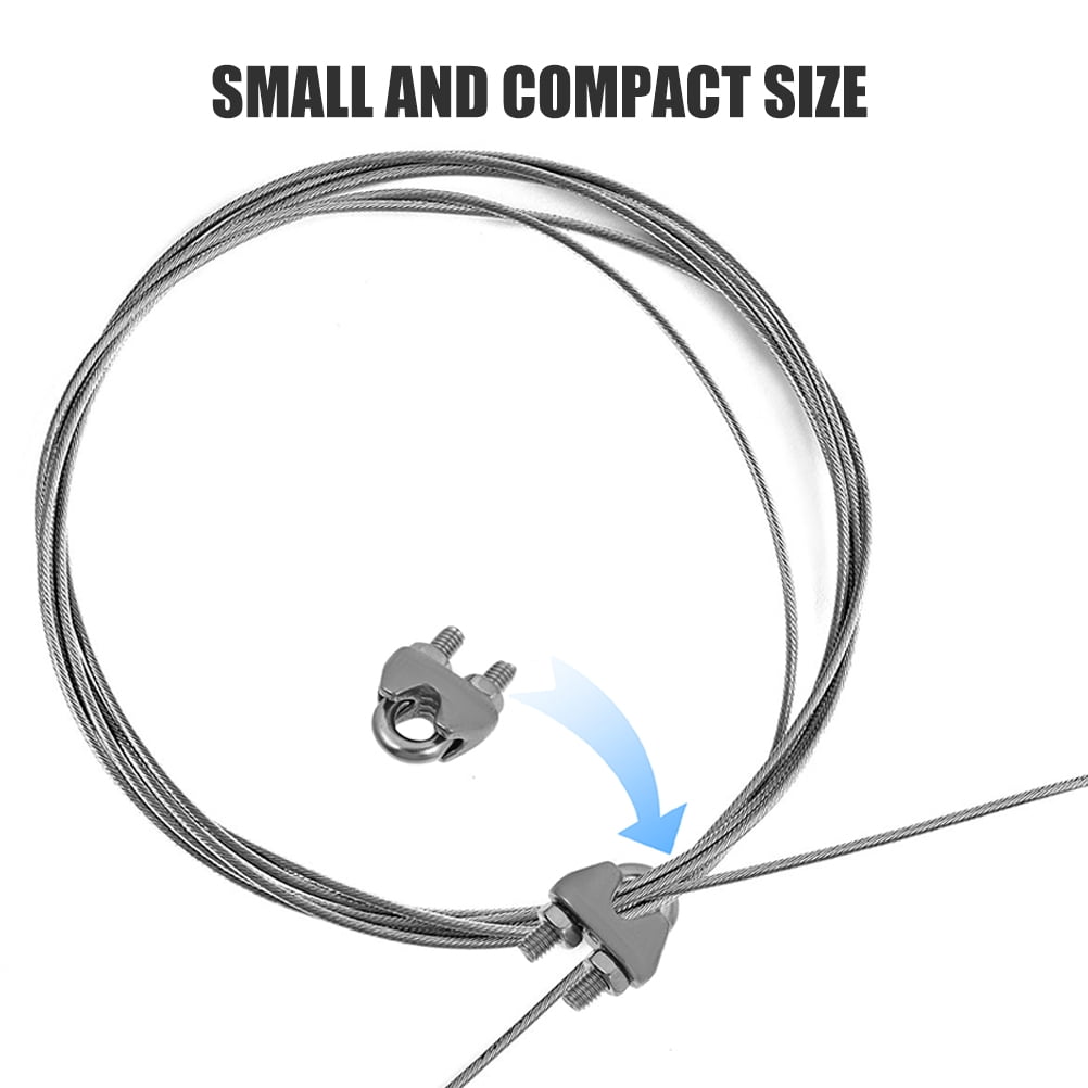 DIAEDGE 12pcs Rope Clamp Wire Rope U Clip Wire Rope Fastener Wire Rope ...
