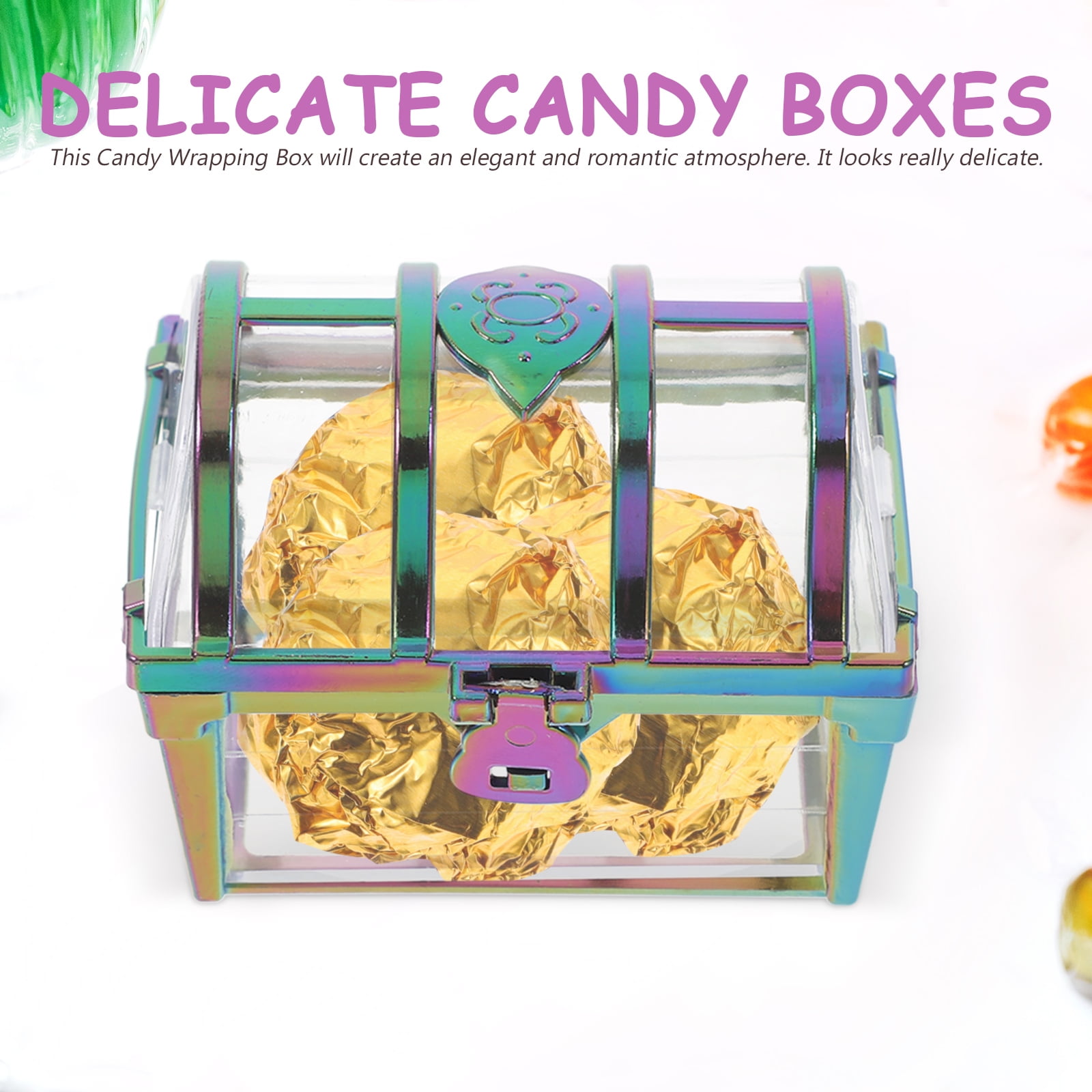 12pcs Plastic Jewelry Gift Boxes for Home Use Black Candy Storage ...