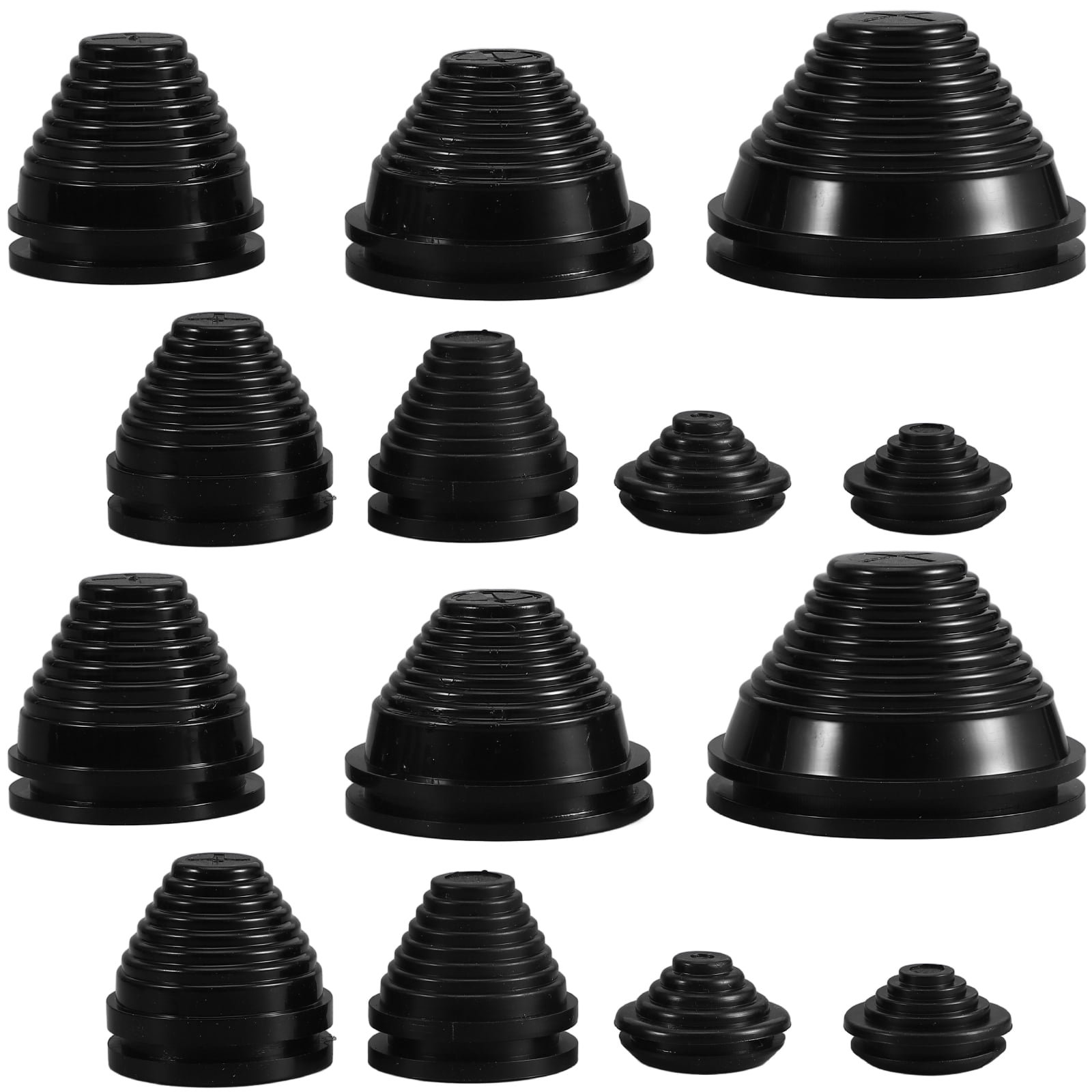 DIAEDGE 14 Pcs Rubber Grommets Tower Shaped Grommets Wire Hole Plug ...