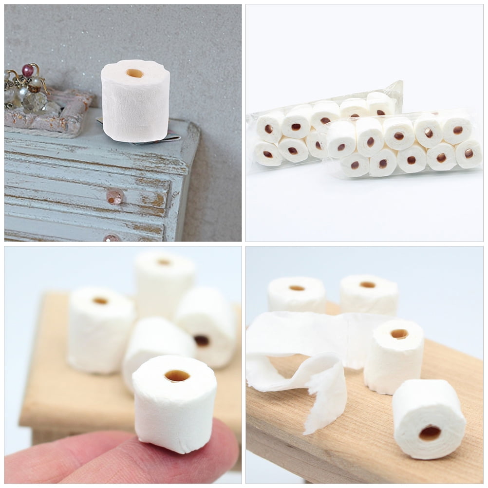 DIAEDGE 2 Bags of Miniature Plastic Tissue Model Miniature Toilet ...