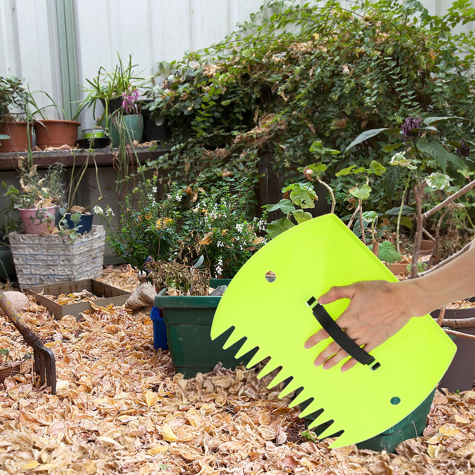 DIAEDGE 2 Pairs Of Leaf Rake For Yard Garden Leaf Grabber Hand Rakes ...