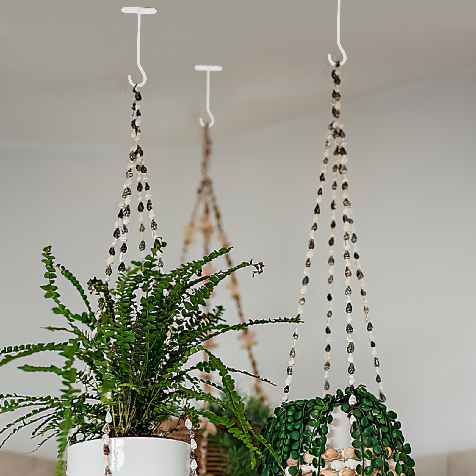 DIAEDGE 2 Sets of Plant Hooks Ceiling Hooks for Hanging Plants Metal ...