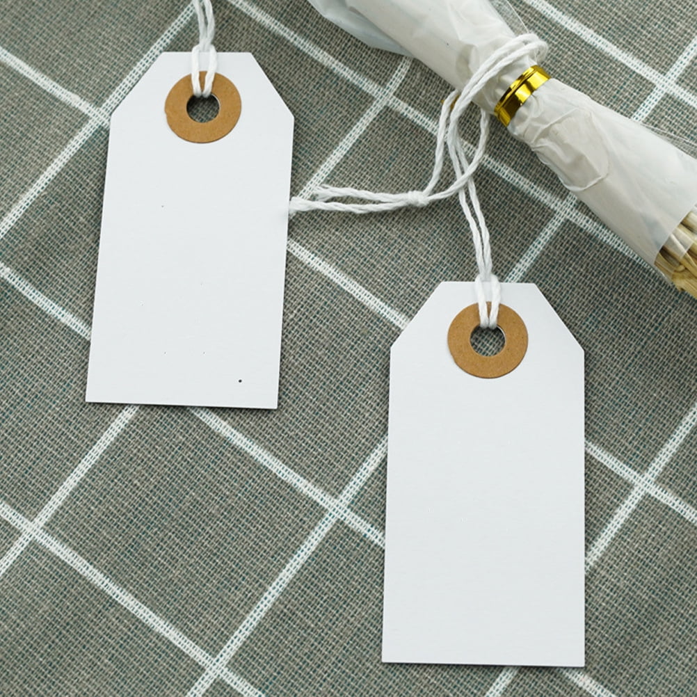 DIAEDGE 200Pcs Price Tags with String Jewelry Price Tags Blank Price ...