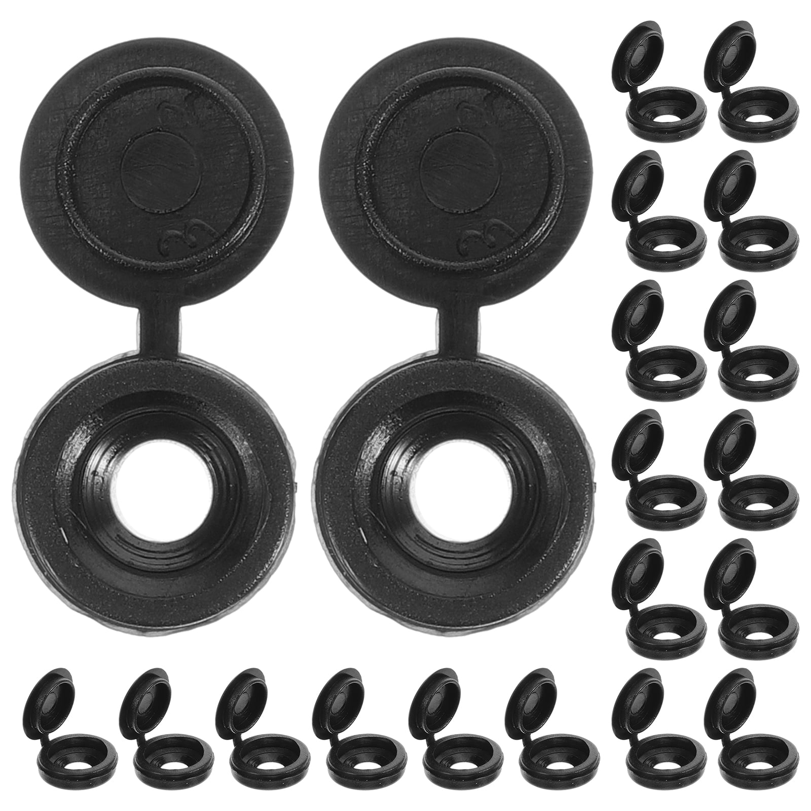 DIAEDGE 200pcs Plastic Hinged Screw Caps Decorative Cover Caps Screw ...