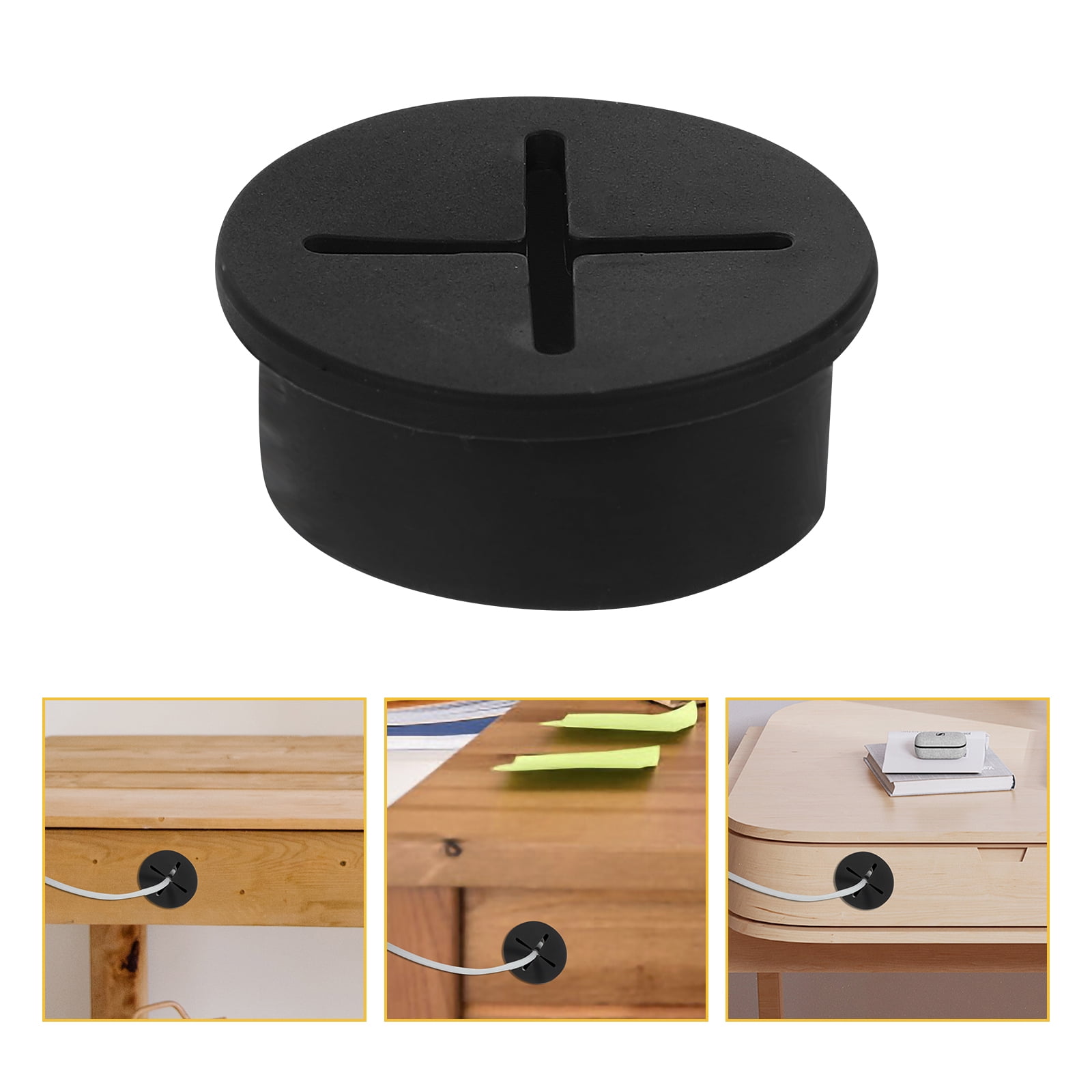 DIAEDGE 20Pcs Rubber Grommets Desktop Wire Protectors Round Wire ...