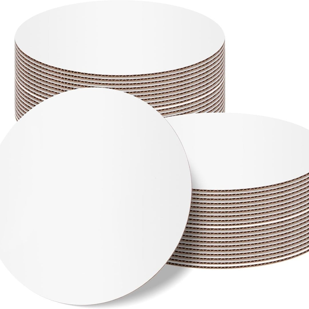 DIAEDGE 20pcs Disposable Cake Boards Paper Display Trays Birthday Cake ...