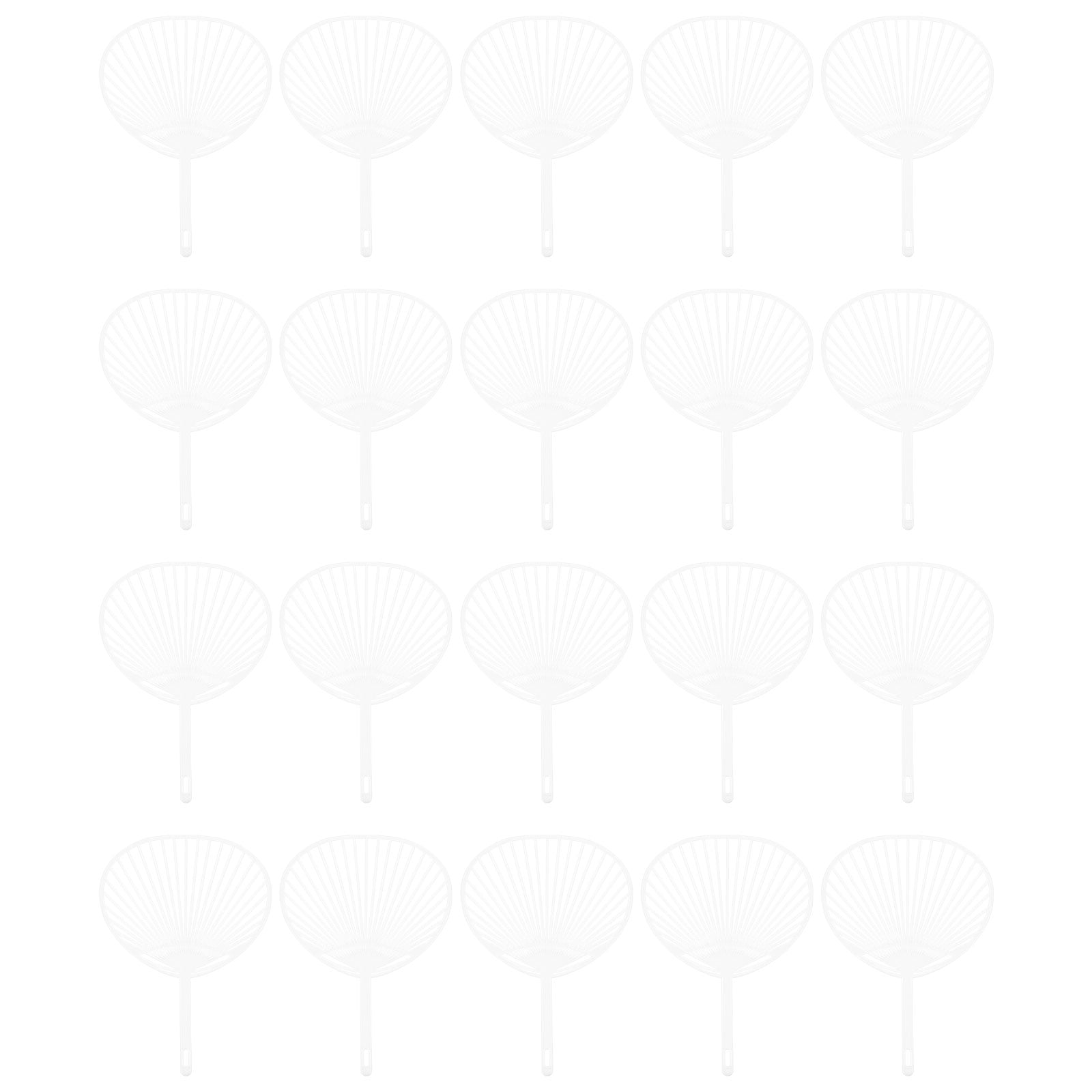 20pcs Plastic Fan Frame Handcraft Hand Fan Diy Frame Unfinished Fan ...