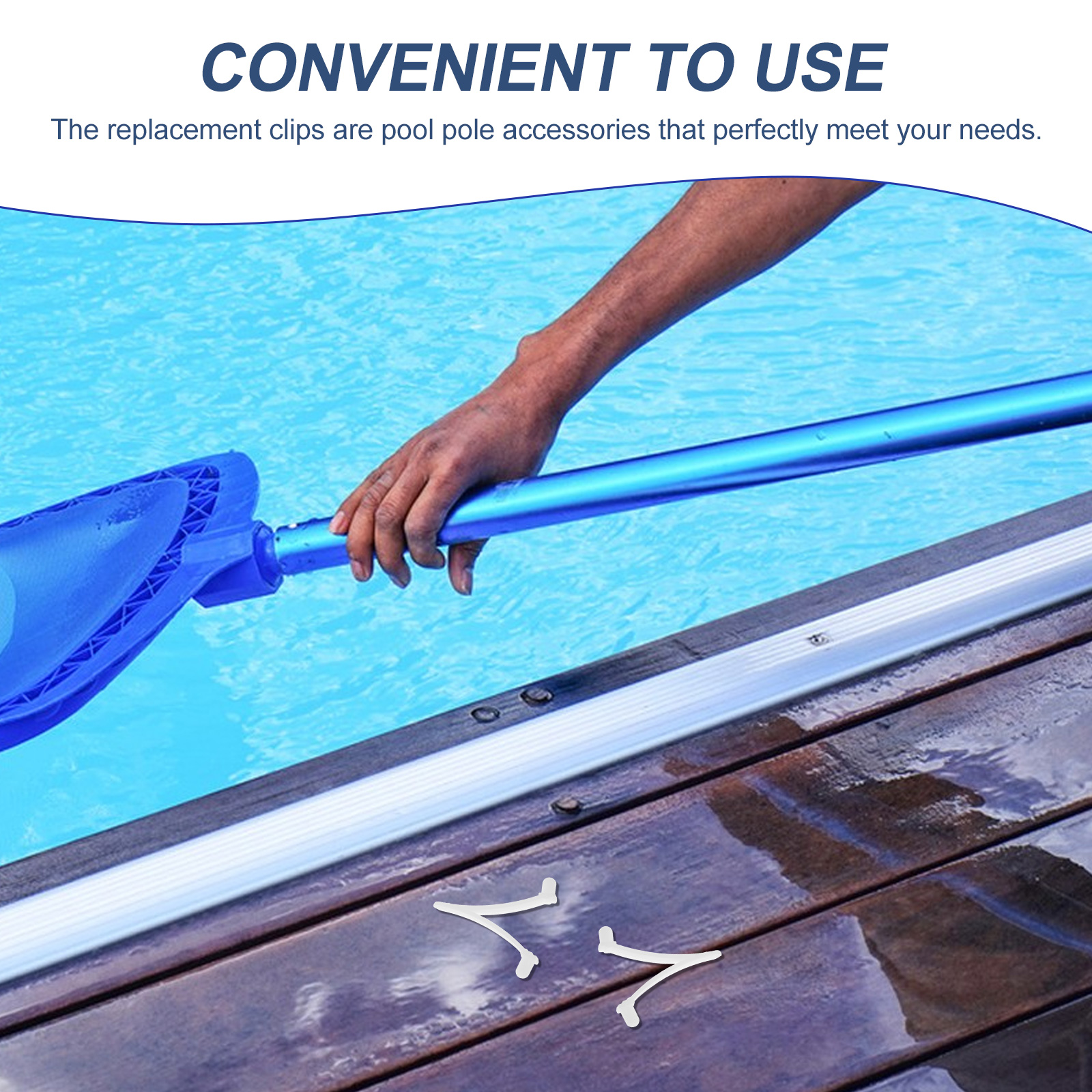 DIAEDGE 20pcs Pool Clips V Clips Pool Skimmer Net Clips Replacement ...