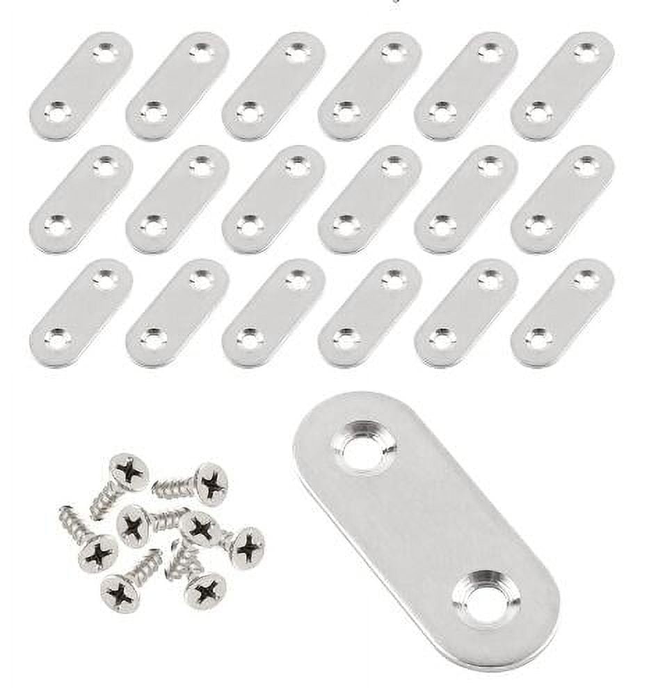 DIAEDGE 24pcs Flat Corner Brace Plates Metal Joining Plates Connector ...