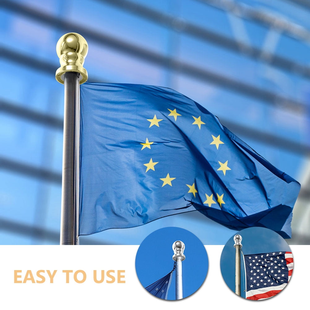 DIAEDGE 2Pcs Flagpole Topper Ball Top Ornaments Flag Pole Ball Toppers ...
