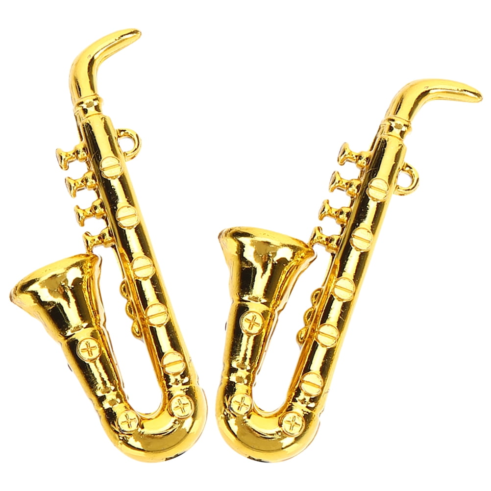 DIAEDGE 2Pcs Miniature Musical Instrument Dolls Saxophones Doll House ...