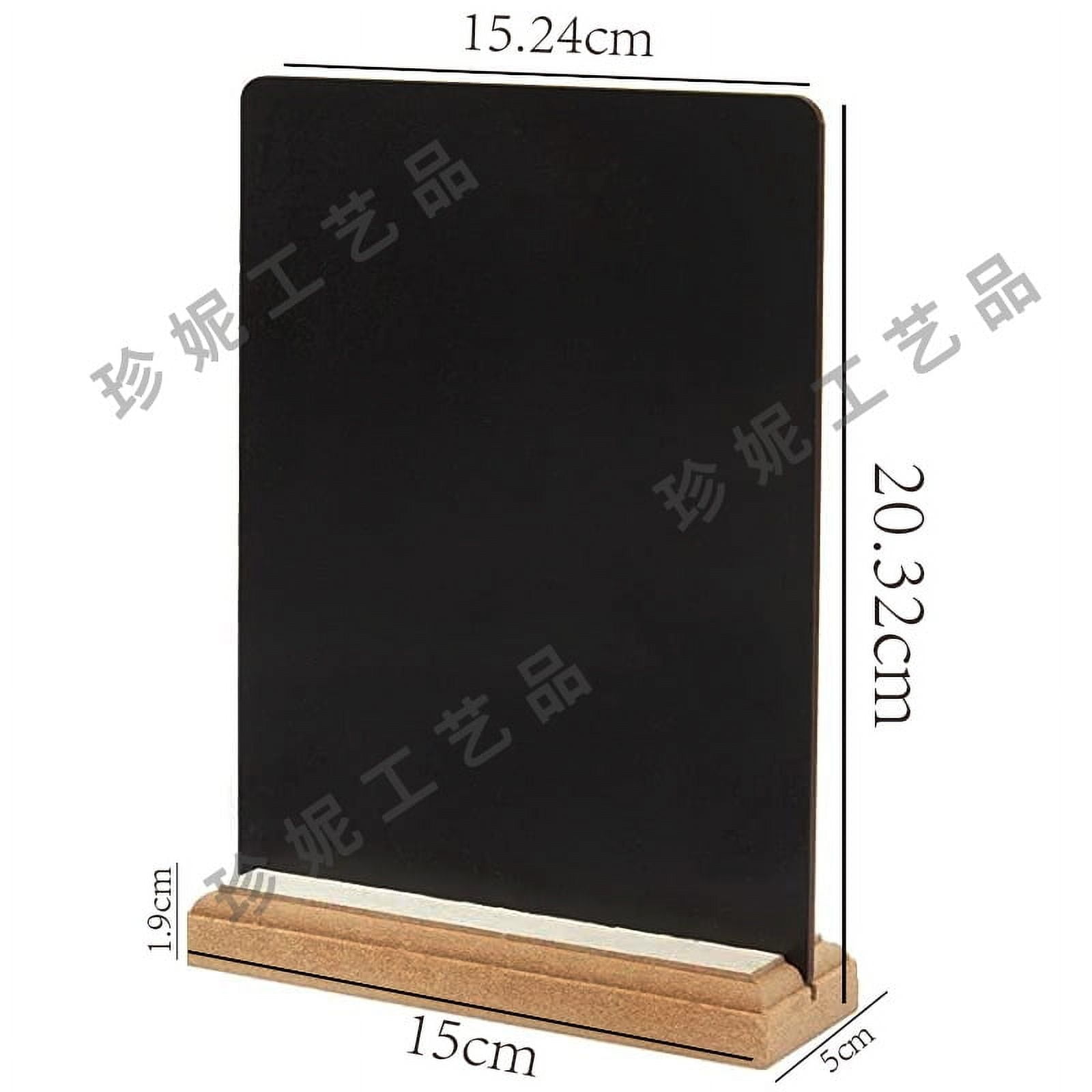 DIAEDGE 2pcs Mini Chalkboards Writable Signs Desktop Sign Stand Menu ...