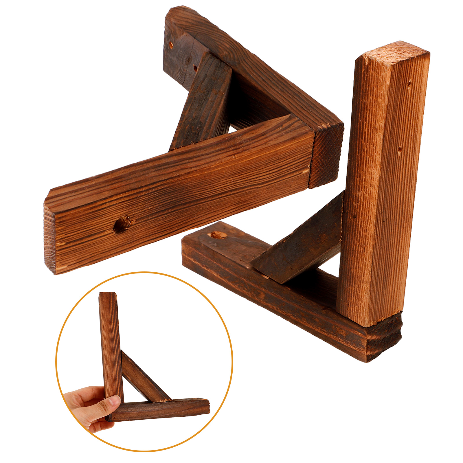 DIAEDGE 2pcs Multi-use Fence Post Support Wood Yard Fence Fixing Base ...