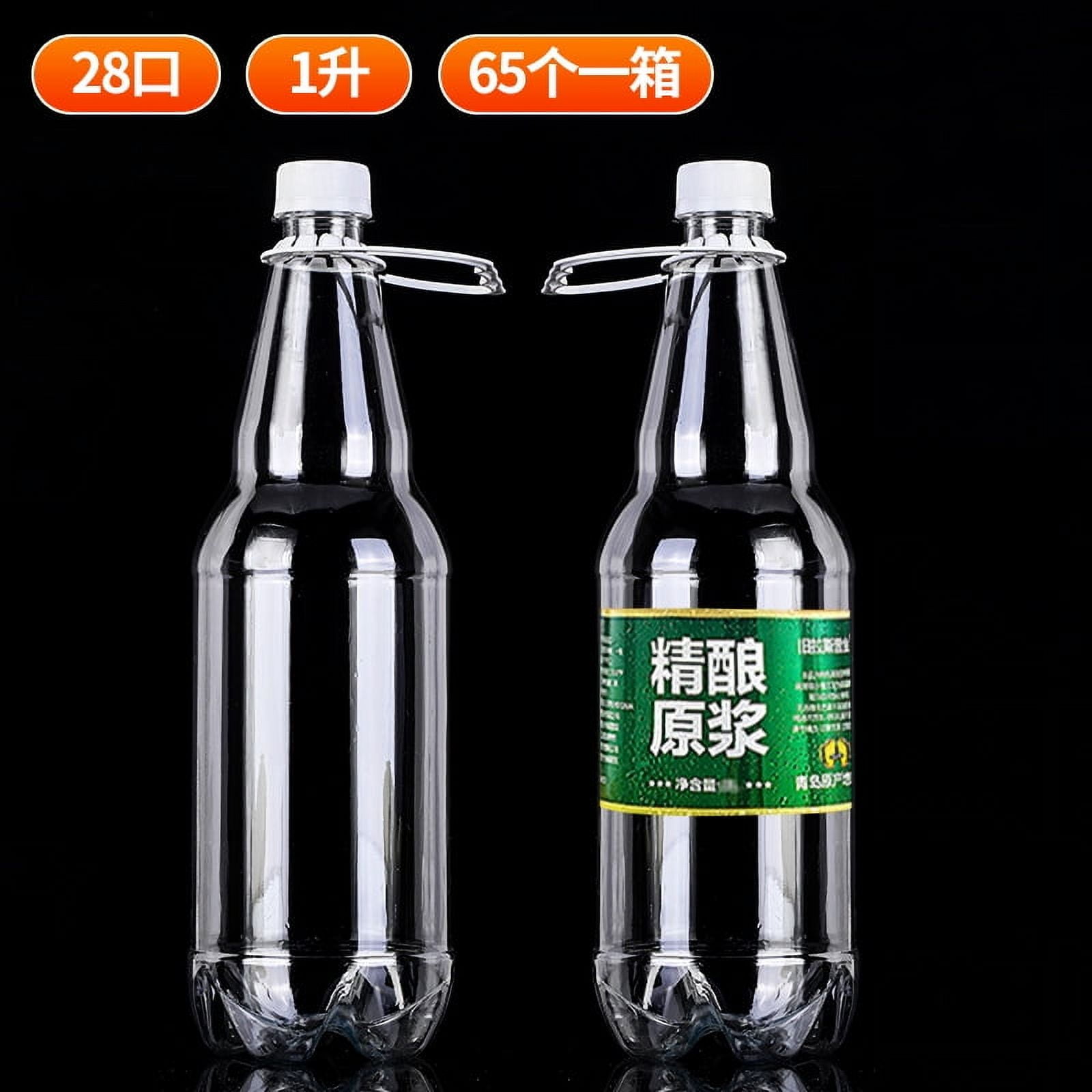 SOPOTUTU Transparent Plastic Bottles with Lids for Storage Large ...