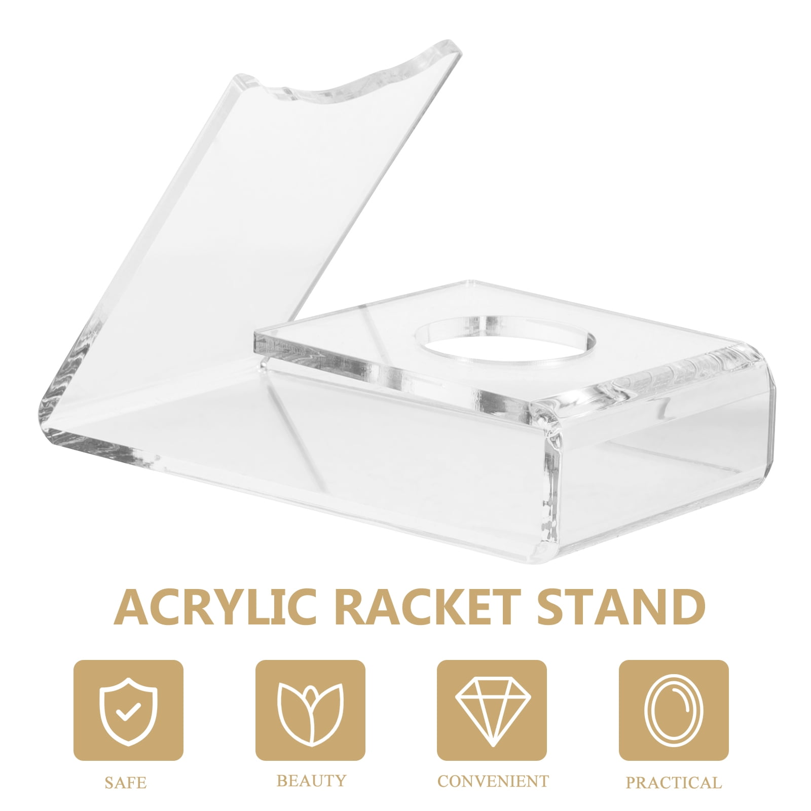 DIAEDGE 2pcs Table Tennis Racket Base Clear Acrylic Table Tennis Paddle ...