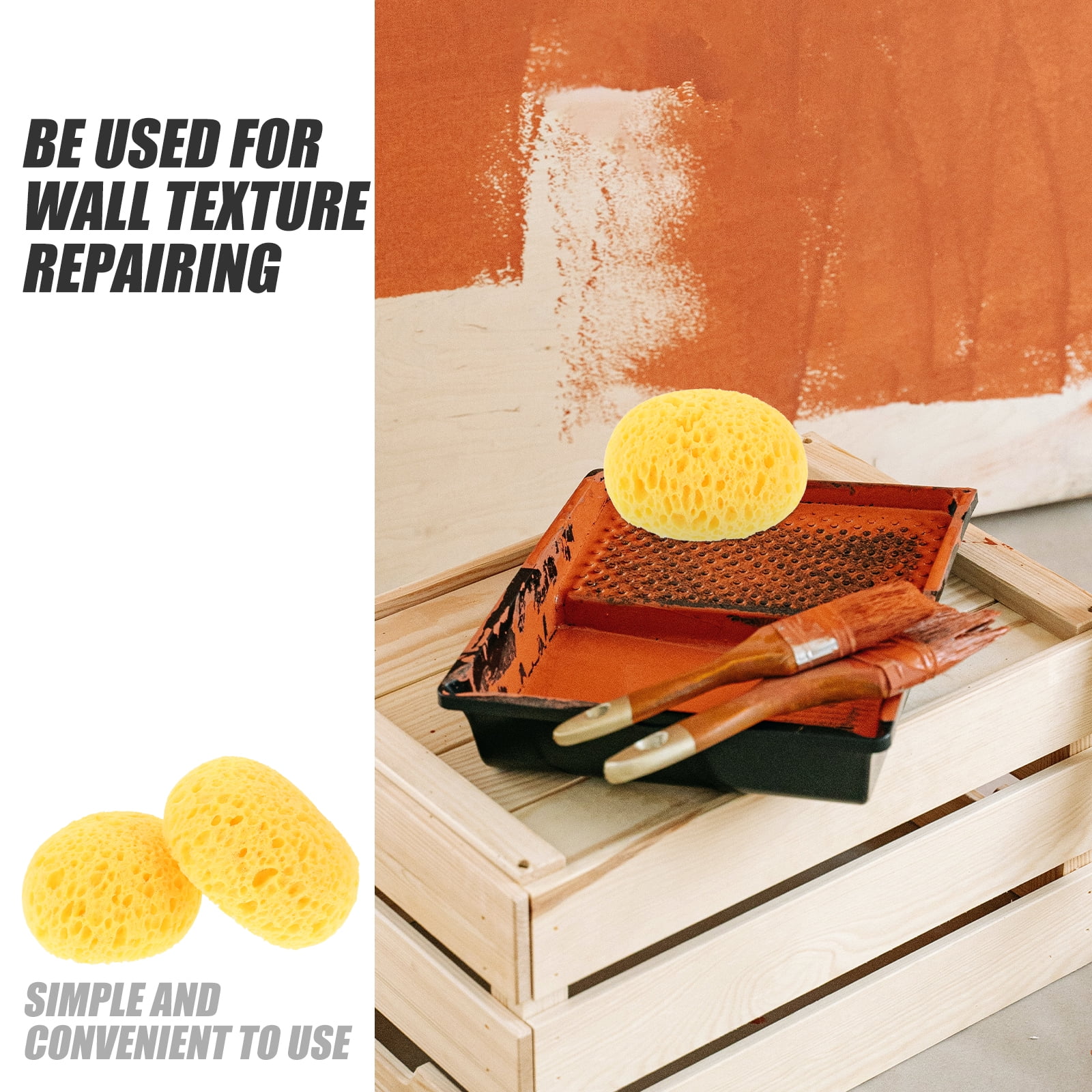 SOPOTUTU Cleaning Sponge Yellow 2Pcs 4.6X3.7X2.4In - Walmart.com