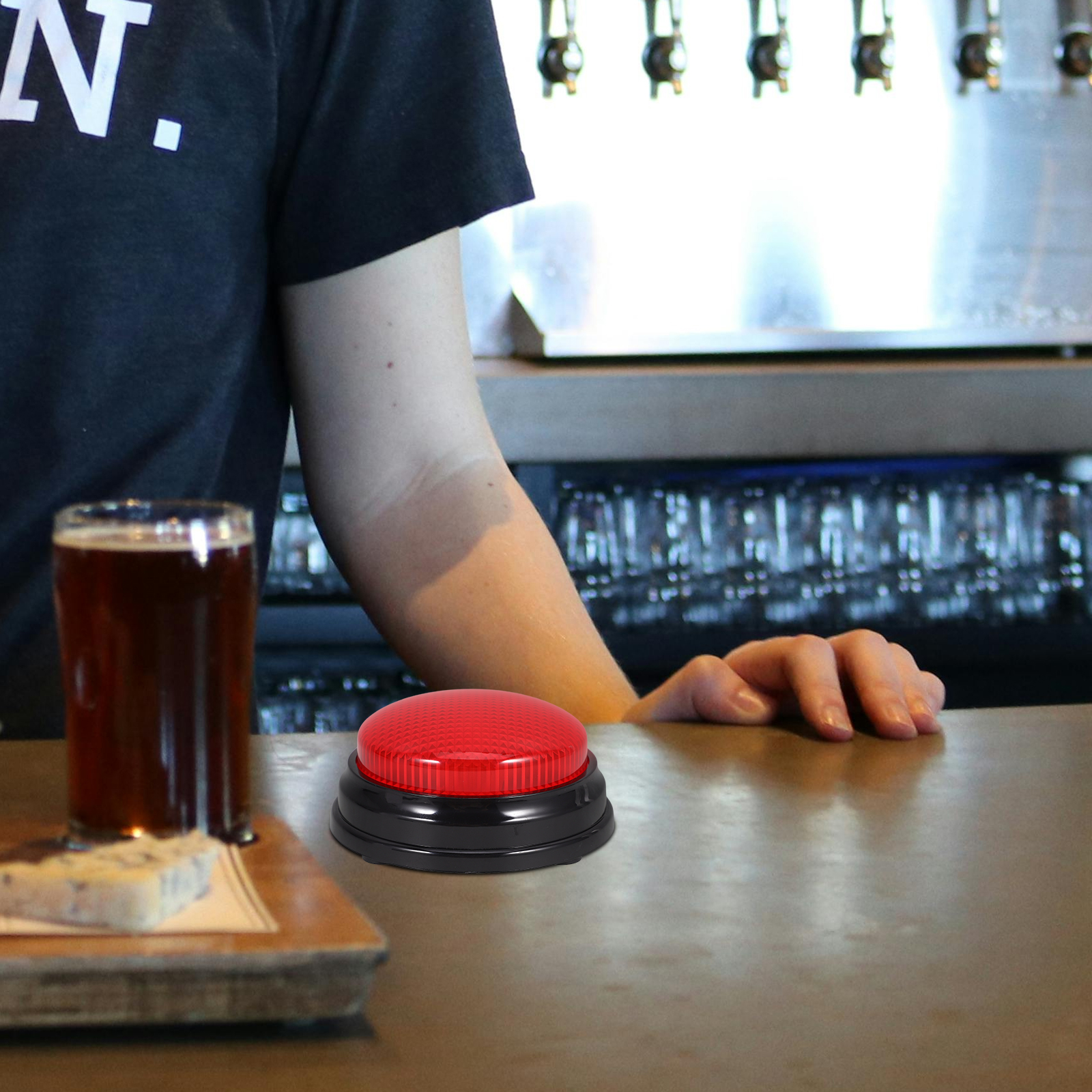 DIAEDGE 2pcs Voice Recording Button Game Buzzer Light Sound Classroom ...