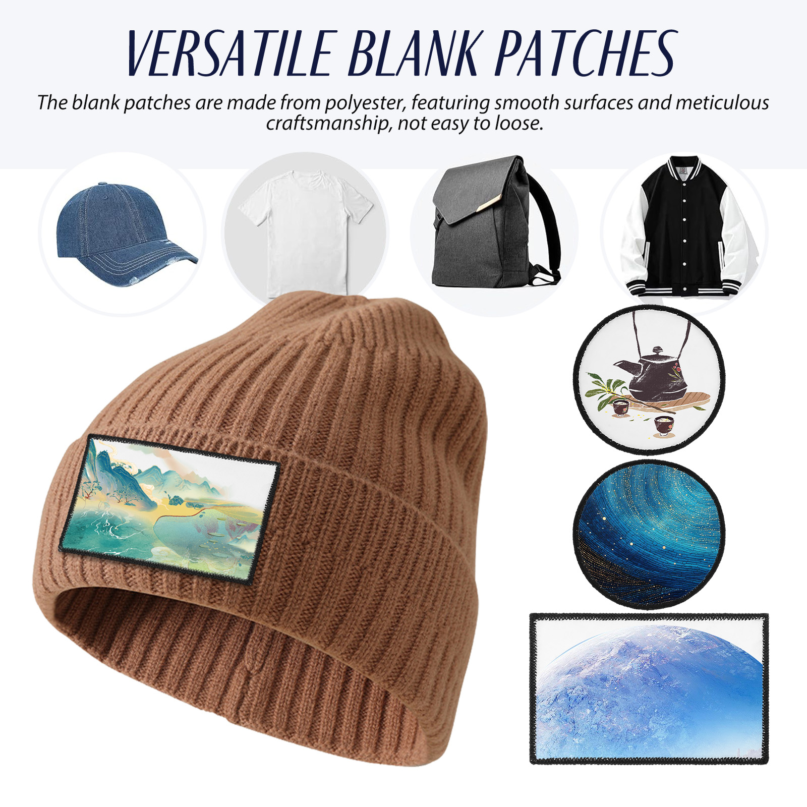 DIAEDGE 30 Pcs Sublimation Patches Blank Patches Hat Patches Clothing ...