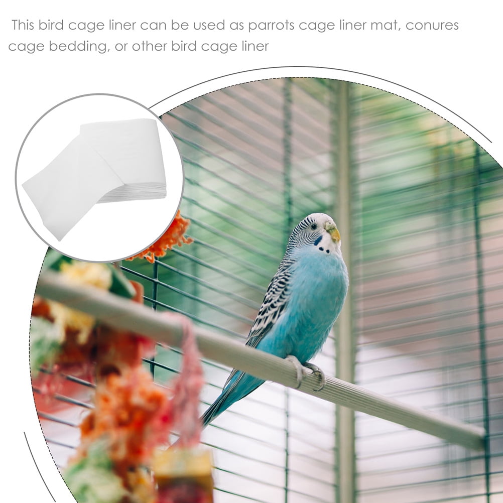 DIAEDGE 300pcs Birdcage Liners Square Parrot Cage Sheets Non-woven ...