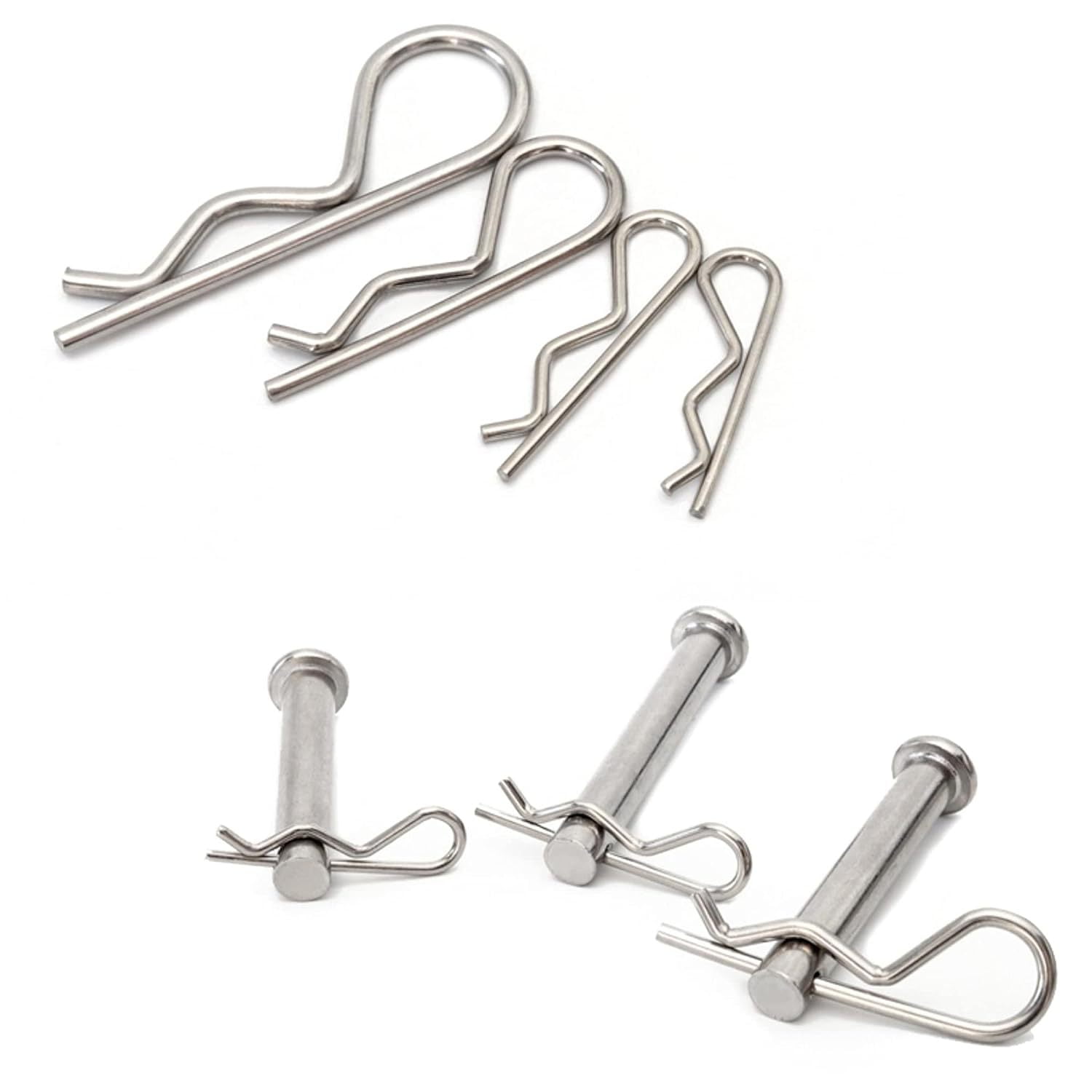 DIAEDGE 30pcs Cotter Pins Assortment Kit Trailer Pins For Hitch Carbon ...