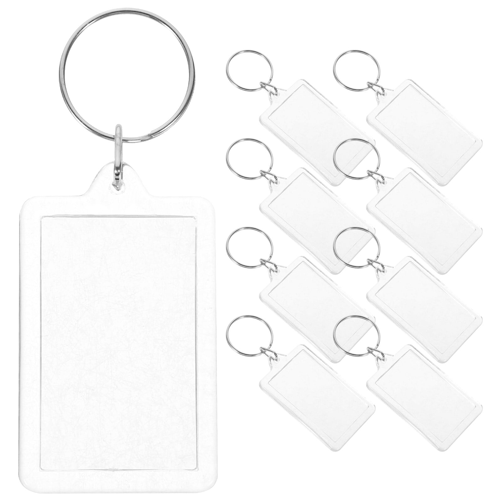 DIAEDGE 30pcs Keychain Picture Holders Blank Keychains Insertable ...