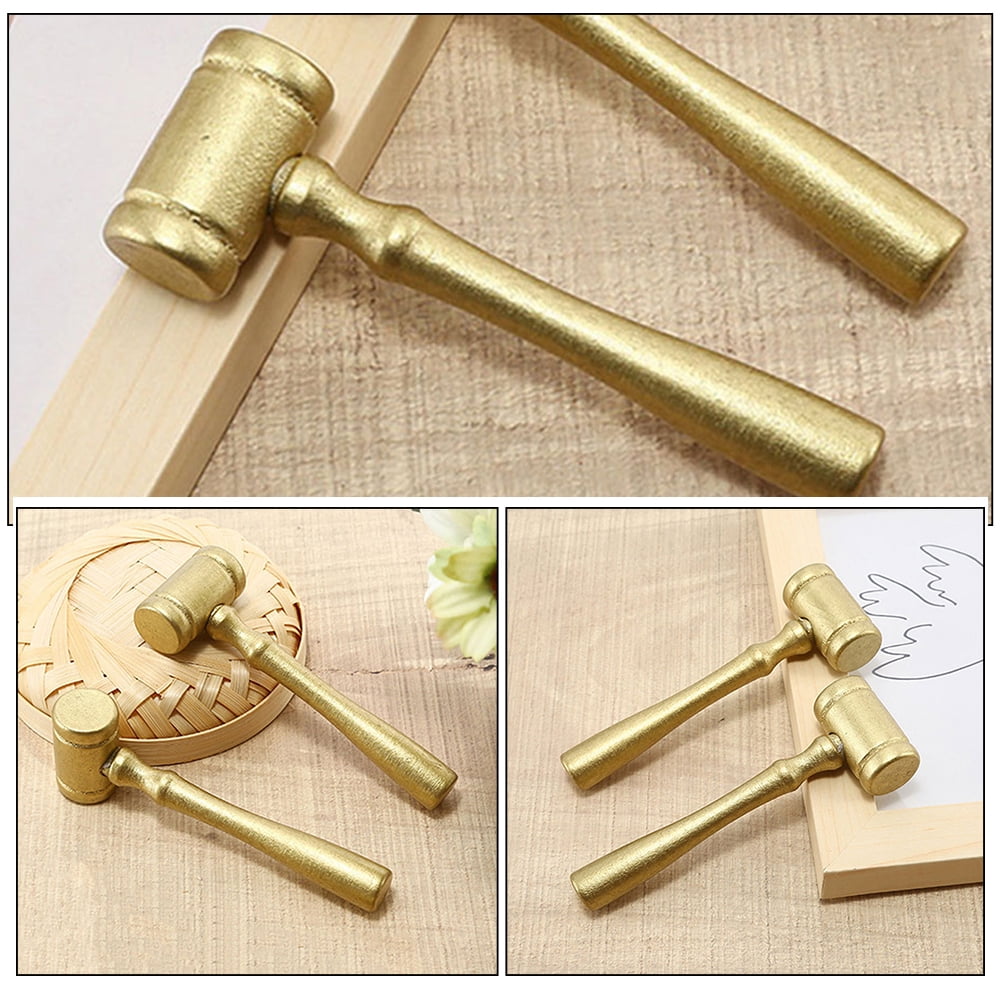 3Pcs Wooden Small Gavel Party Costume Hammer Judge Wooden Gavel ...