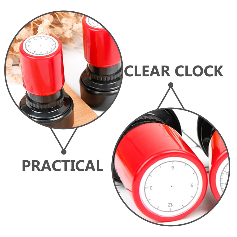 DIAEDGE 3pcs Children Clock Stamp Teacher Clock Stamp Round Clock Stamp ...