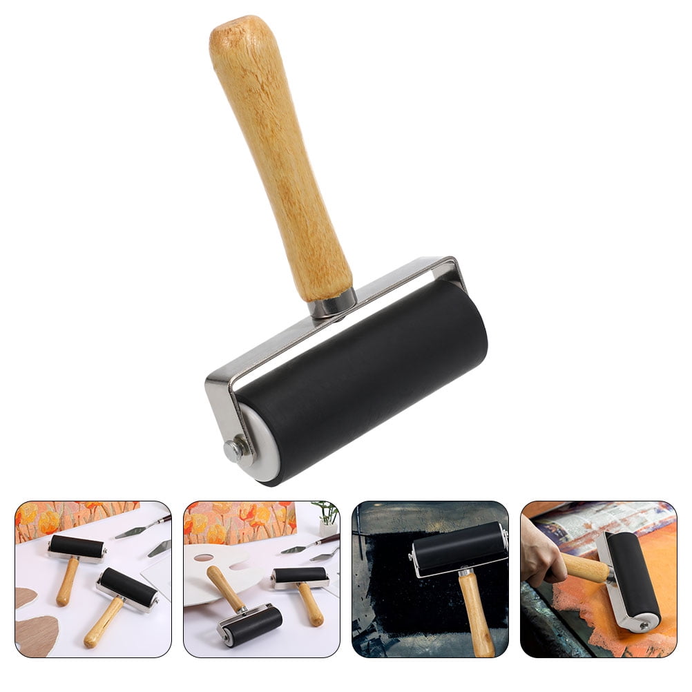 DIAEDGE 3pcs Professional Brayer Roller Printmaking Painting Roller Ink ...