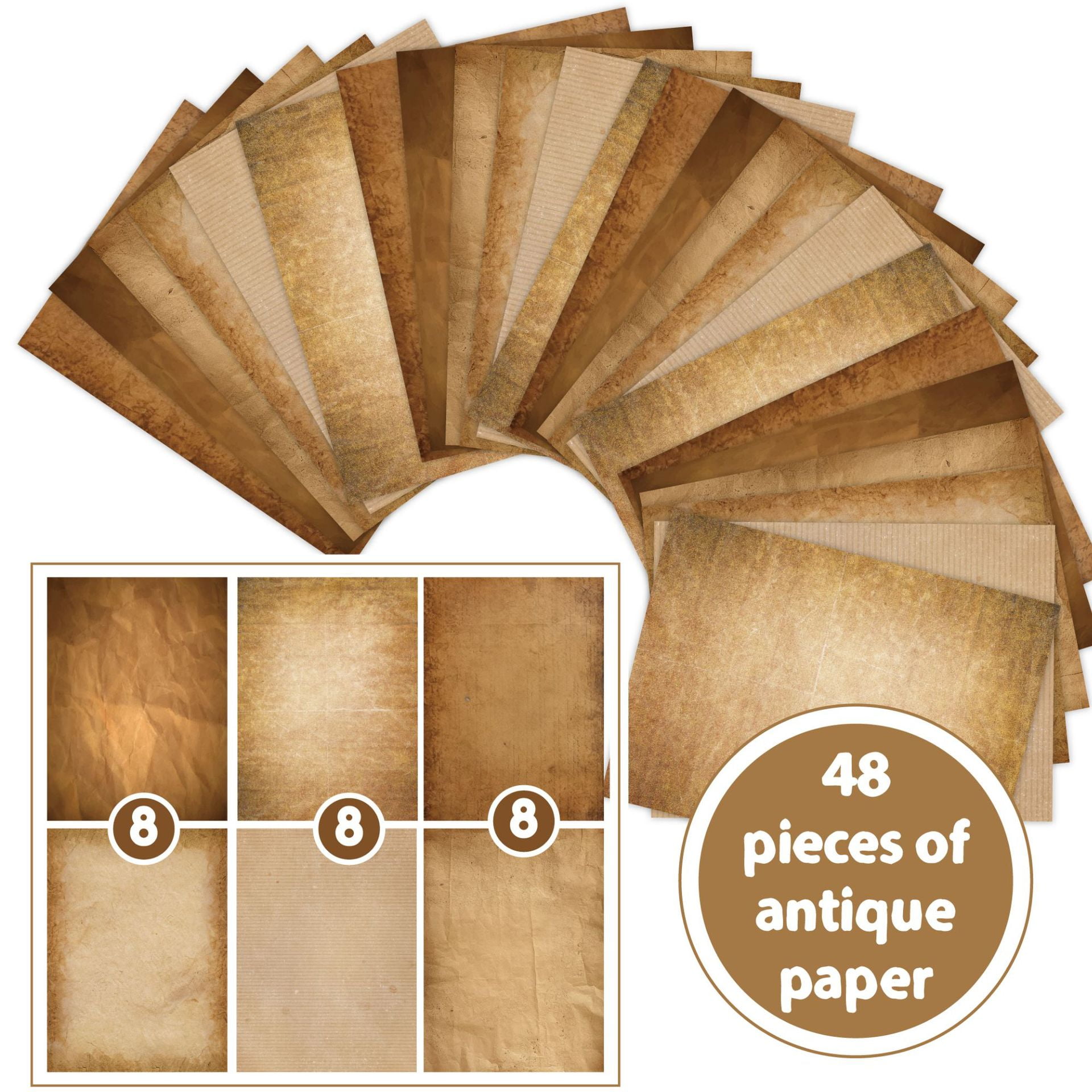 DIAEDGE 48 Sheet Vintage Writing Papers Printable Antique Stationary ...