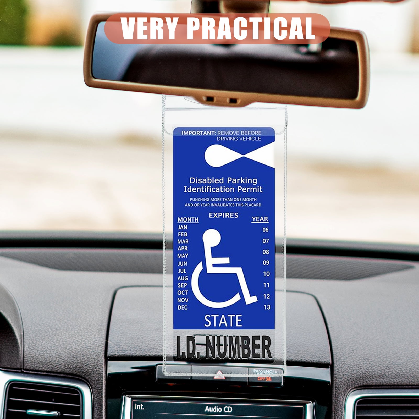 DIAEDGE 4Pcs Handicap Placard Holders Handicapped Placard Holder Auto ...