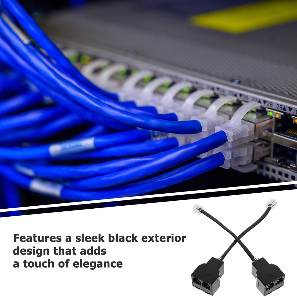 DIAEDGE 4Pcs Phone Cable Adapter Rj11 Splitter Adapter Telephone ...