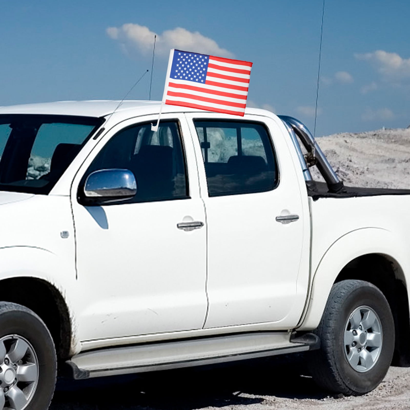 DIAEDGE 4pcs Car Flags For American Flag For Car Window Flags For ...