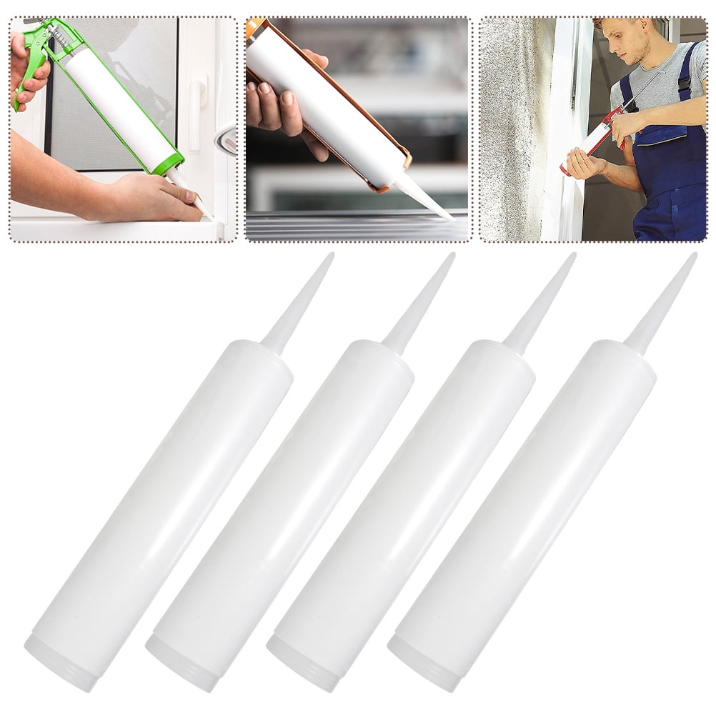 DIAEDGE 4pcs Caulk Tubes Empty Sealant Caulking Tubes Reusable Caulking ...