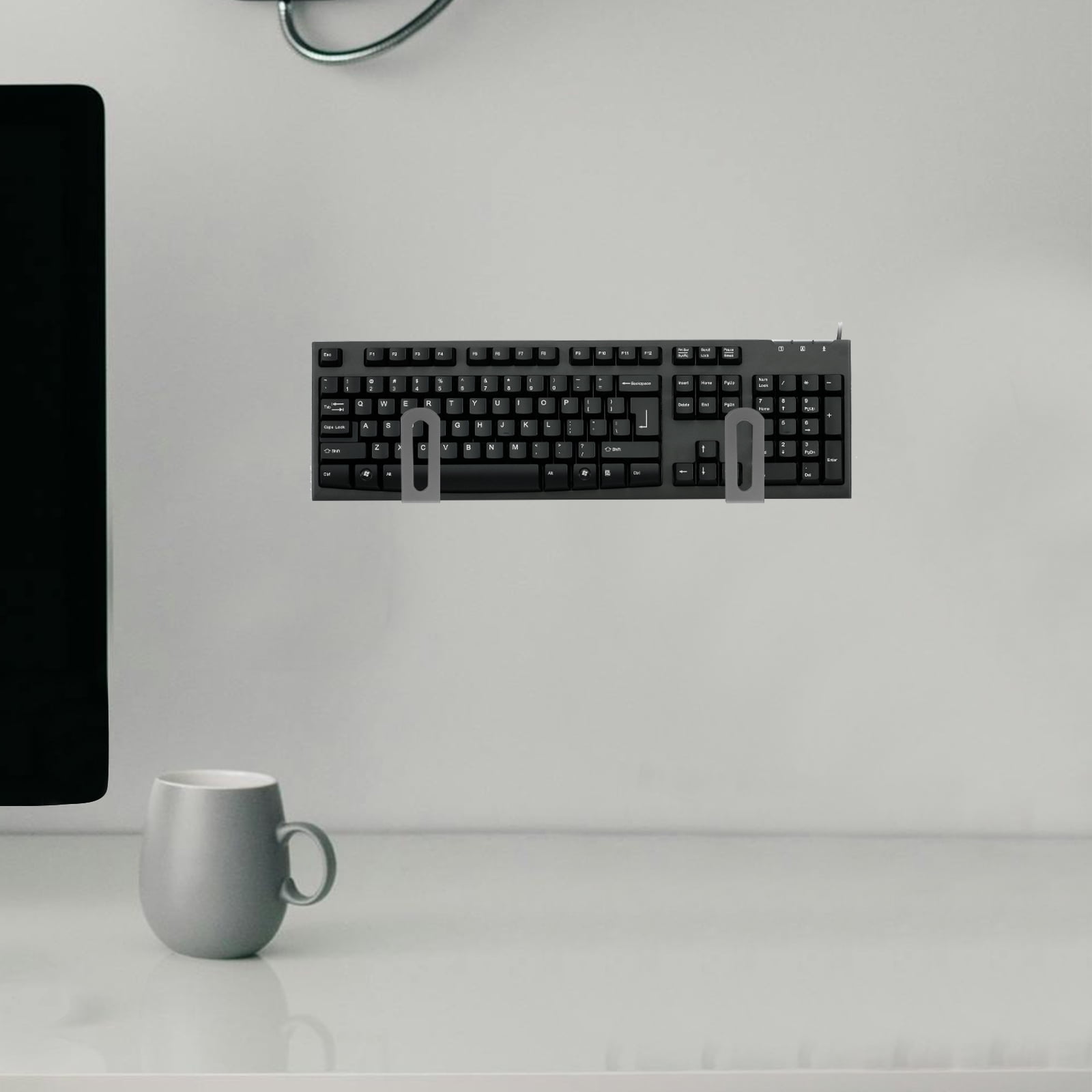 DIAEDGE 4pcs Keyboard Holder Metal Wall Storage Shelf Metal Wall ...