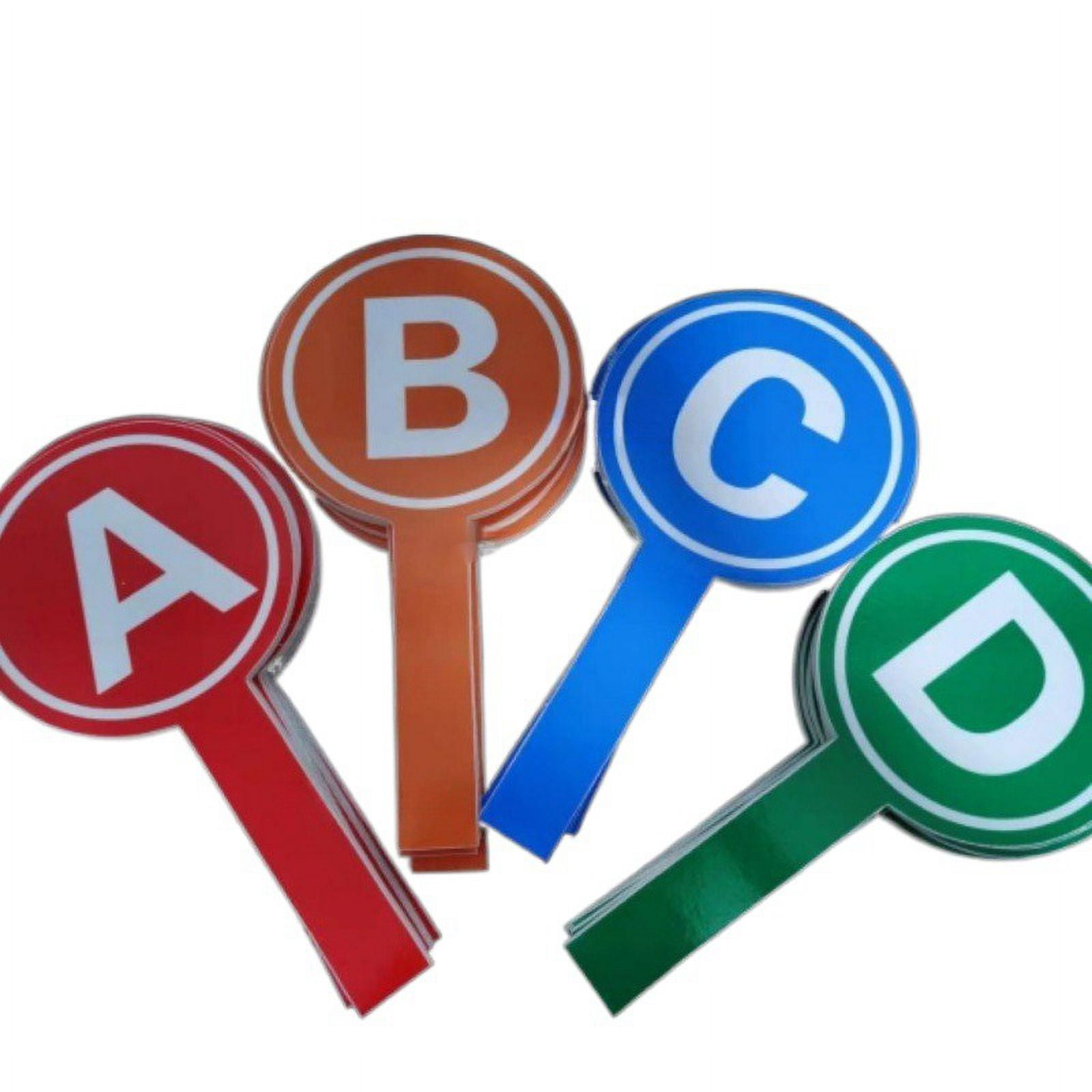 DIAEDGE 4pcs Reusable Voting Paddles A-D Letter Voting Paddles Answer ...