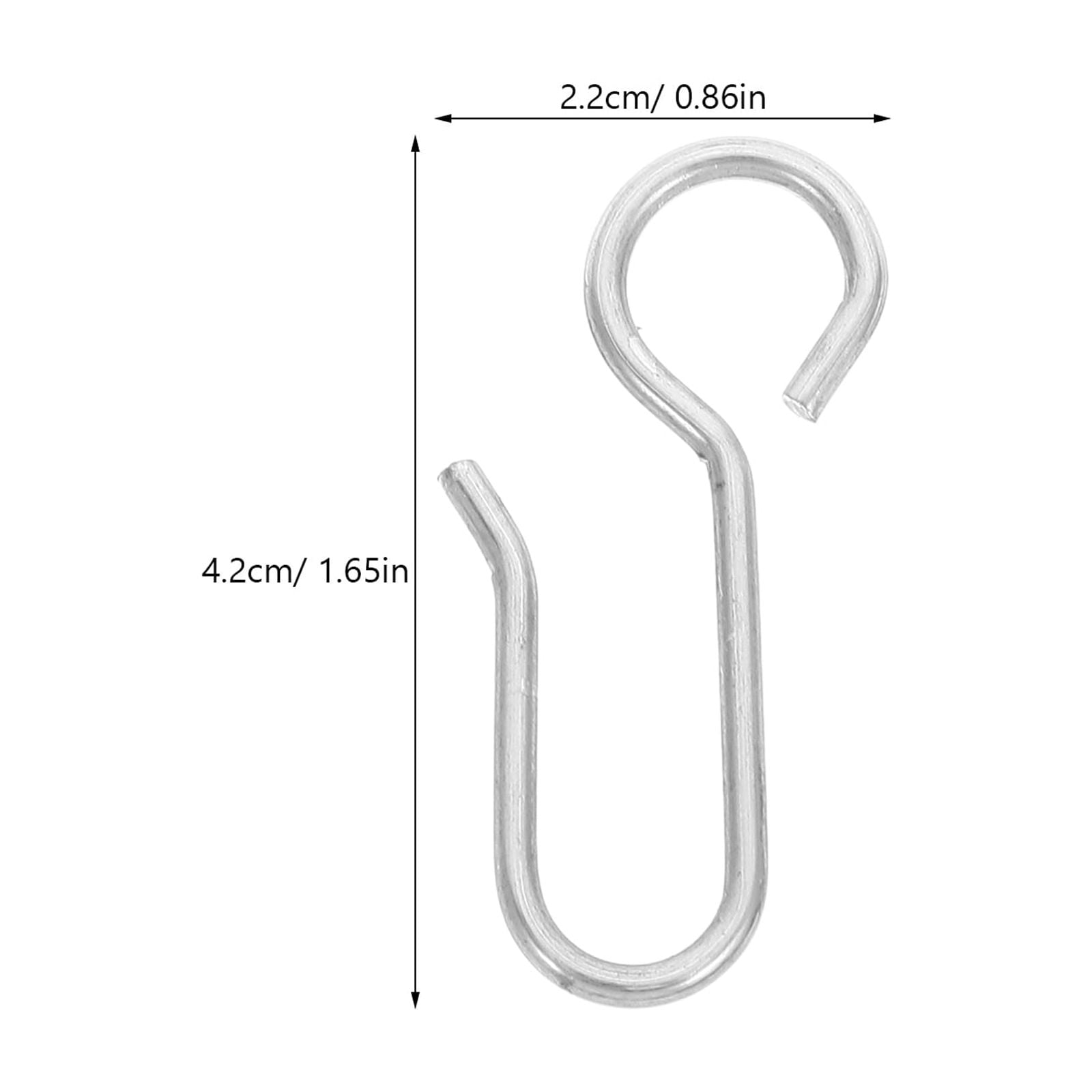 DIAEDGE 50pcs Curtain Track Hooks Stainless Steel Curtain Hooks Drapery ...