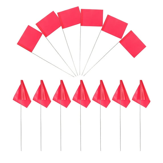 SOPOTUTU Marking Flags 24pcs Red for Surveying Outdoor Use Homeowners ...
