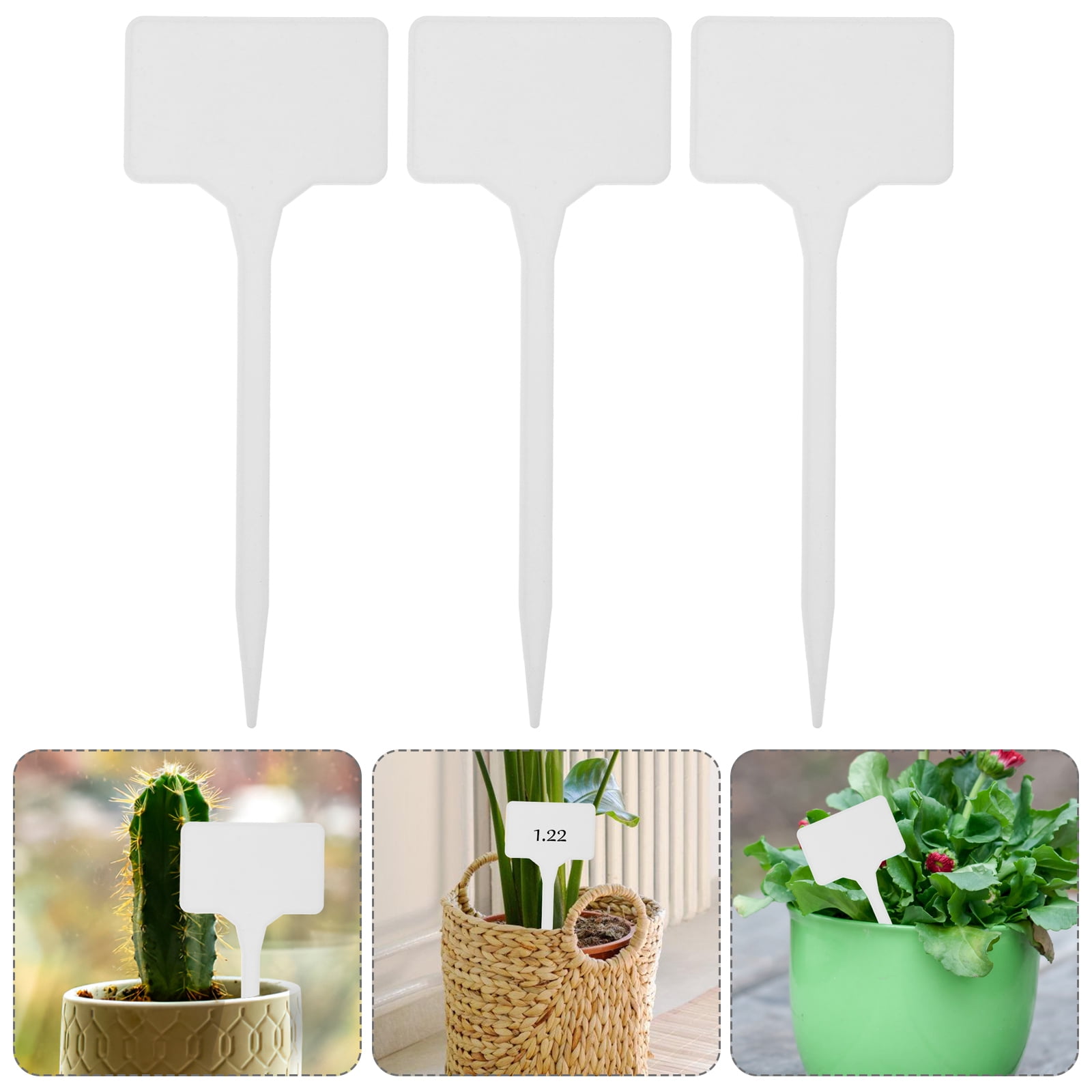 DIAEDGE 50pcs Plastic Garden Plant Labels Plant Tags Plastic Plant ...