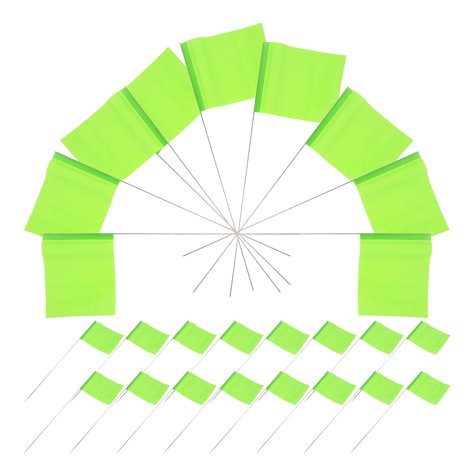 DIAEDGE 50pcs Polyester Marking Flags Lawn Yard Marking Flags Marker ...