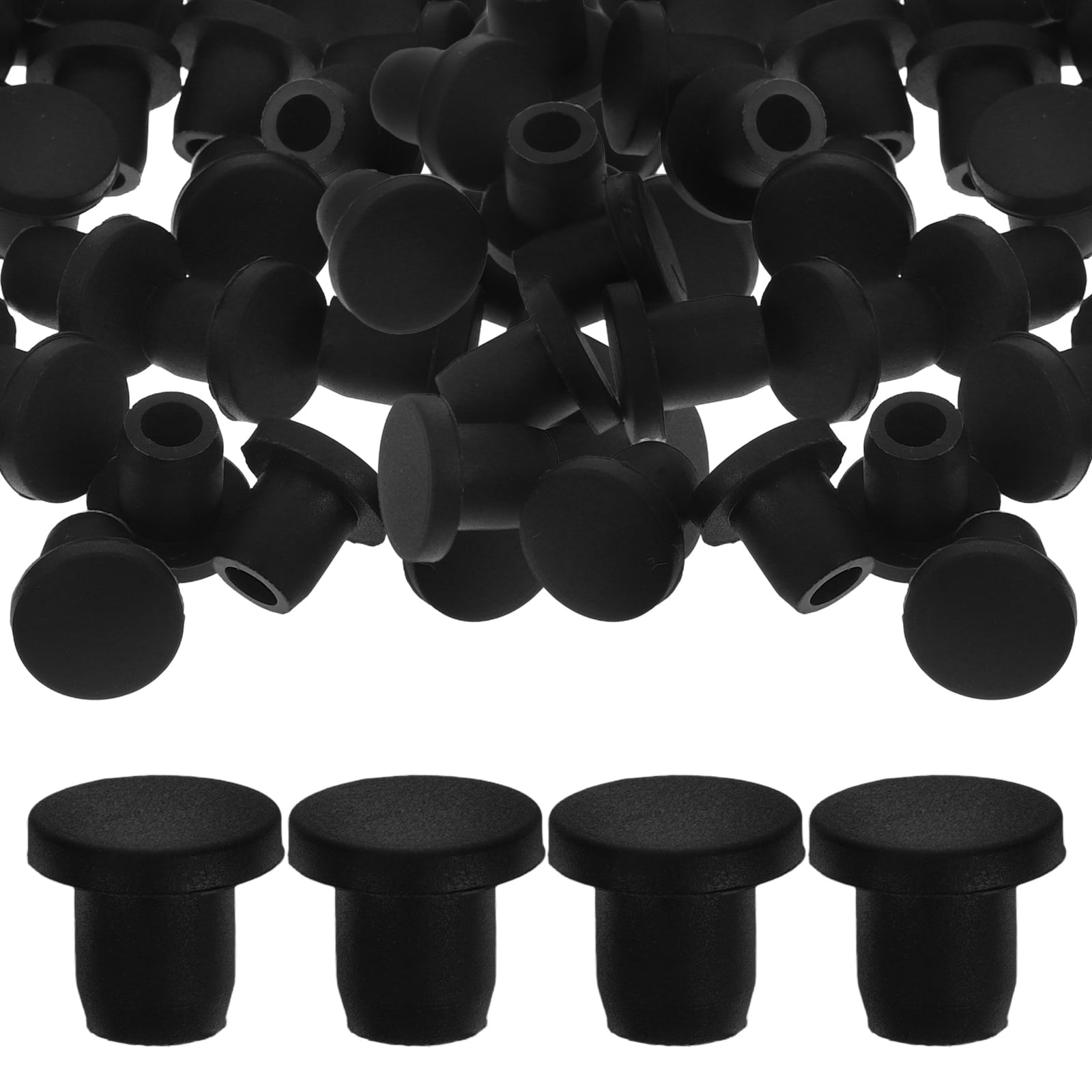 DIAEDGE 50pcs Tubing End Caps Pipe Stoppers Round Tubing Insert End ...