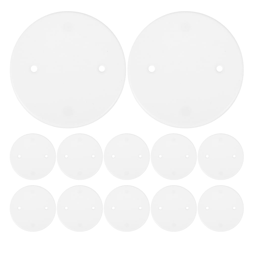 DIAEDGE 50pcs White Ceiling Blank-up Cover Flat Round Blank Plate ...