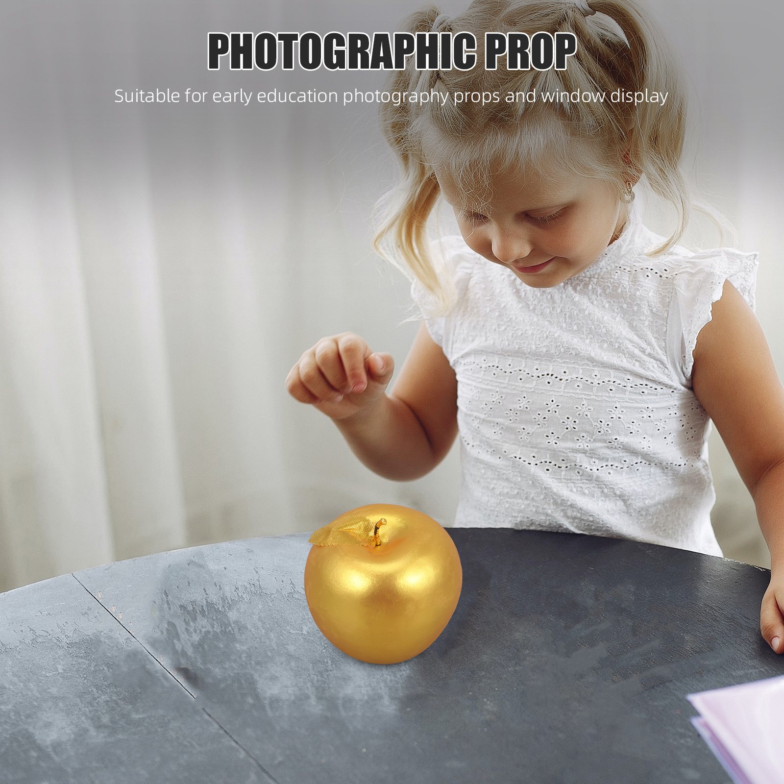 DIAEDGE 5Pcs Fake Apples Models Supermarket Artificial Foams Apples ...