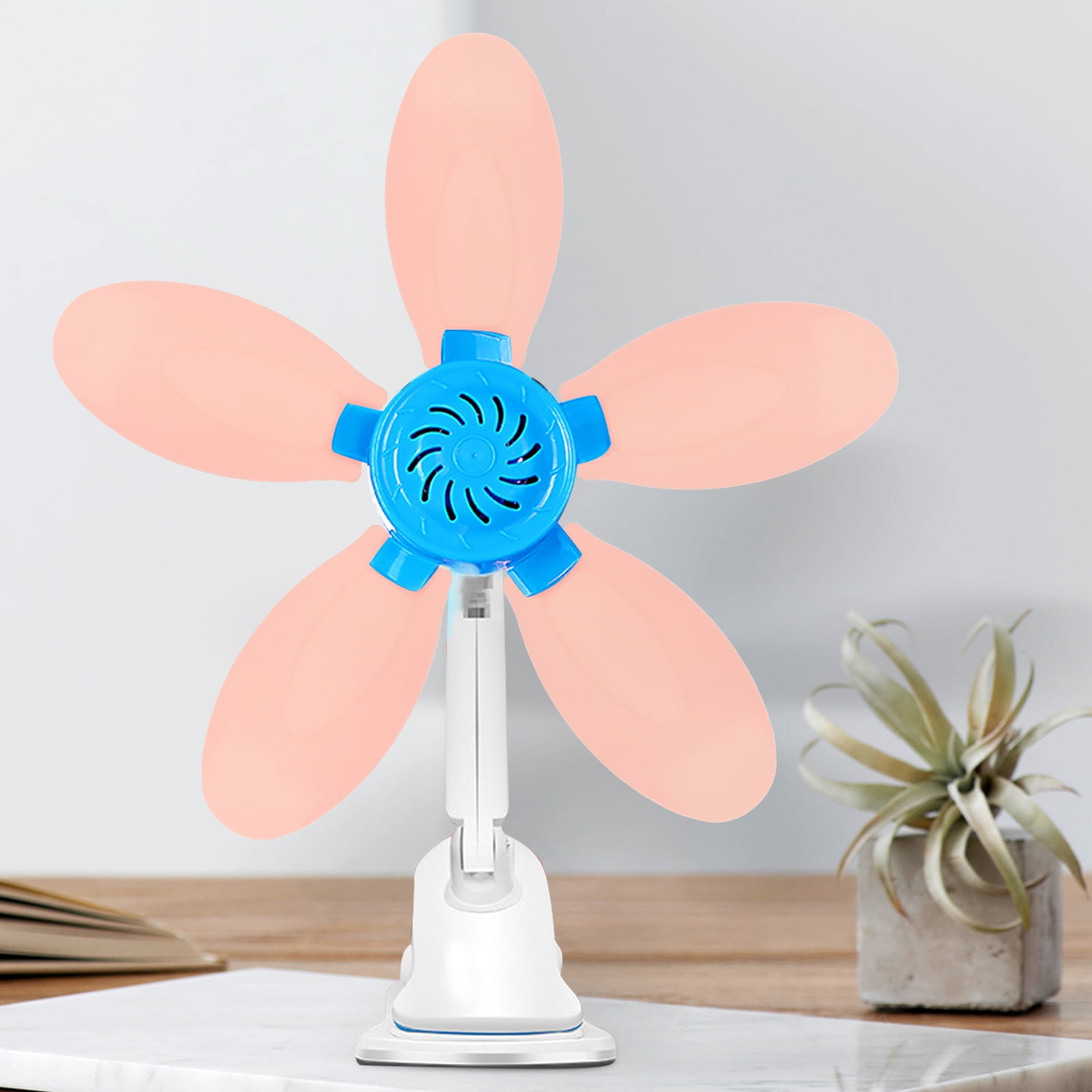 DIAEDGE 5Pcs Mini Fan Blade Replacement Plastic Table Fan Blade Ceiling ...