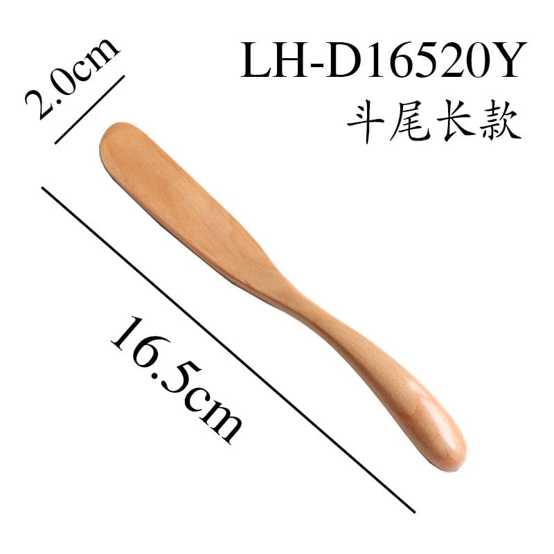 HEMOTON 5 Piece Wooden Butter Spreader Set Natural Beige for Kitchen ...