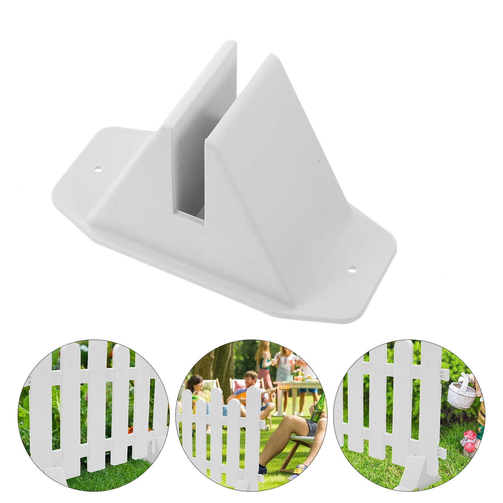 DIAEDGE 5pcs Fence Post Base Bracket Mail Post Base Plastic Fence Base ...